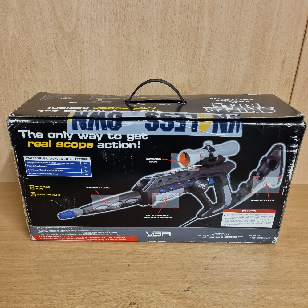 New vga Sniper Rifle and Shotgun PS2 Attachment + 3 games - Own4Less